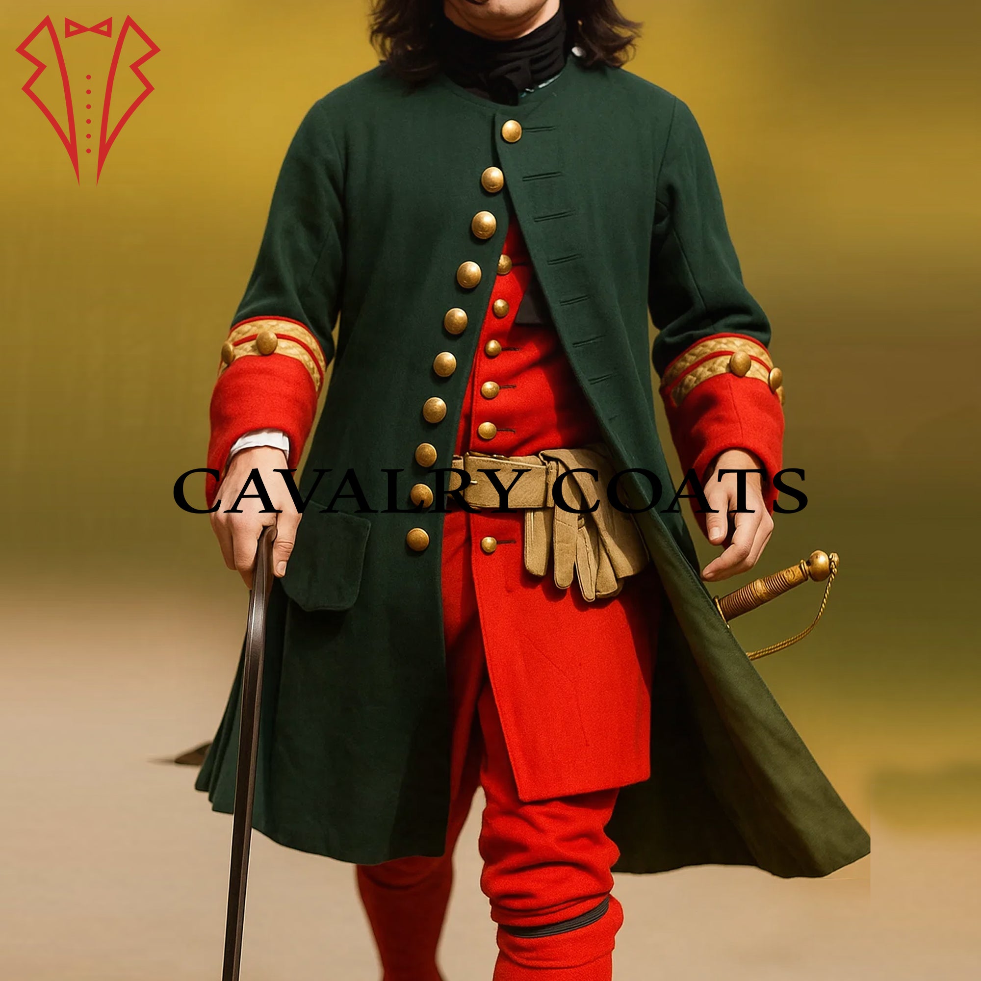 18th Century Colonial Coat British Continental War Green Uniform ...