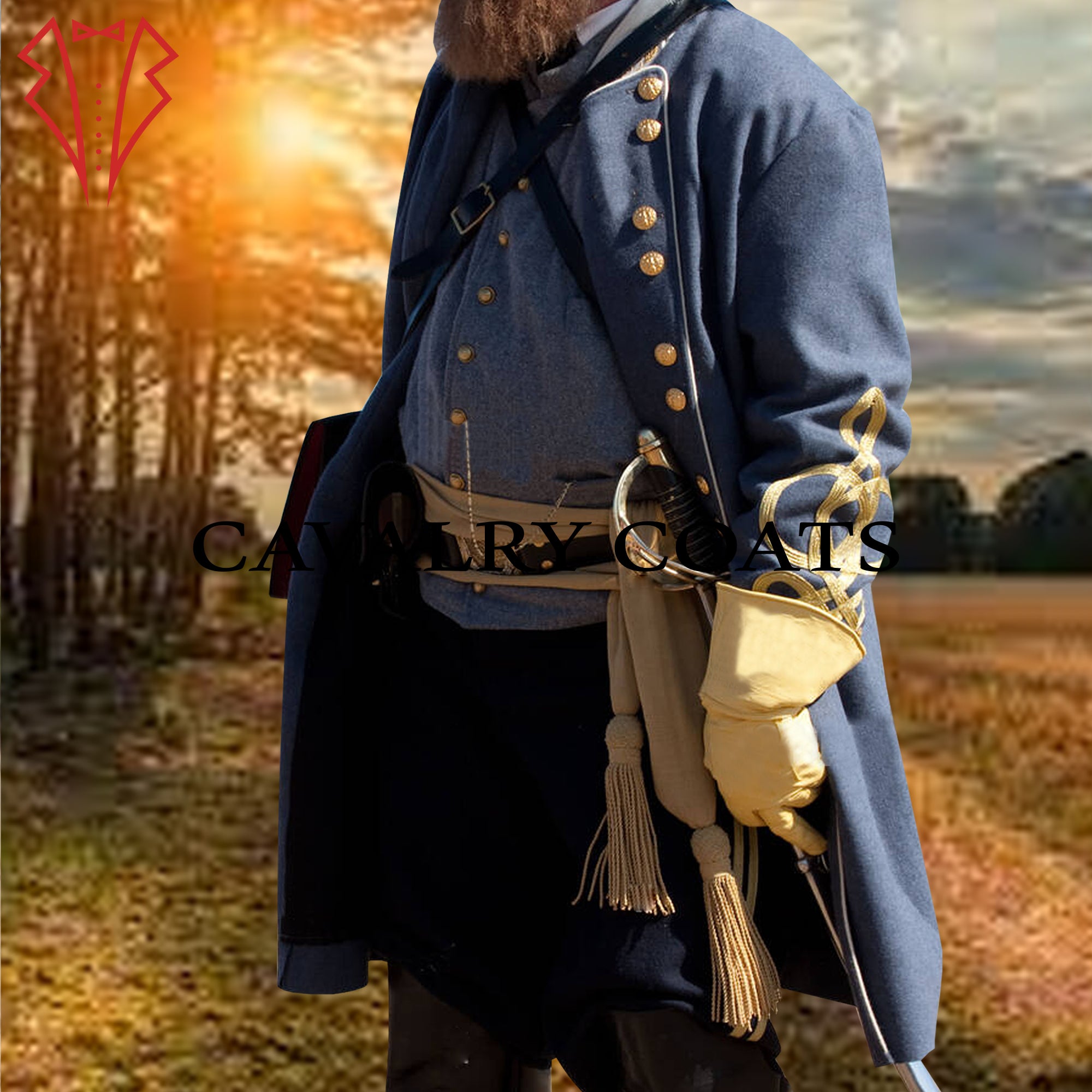 Confederate General Civil War Reenactment Uniform Battlefield Coat ...
