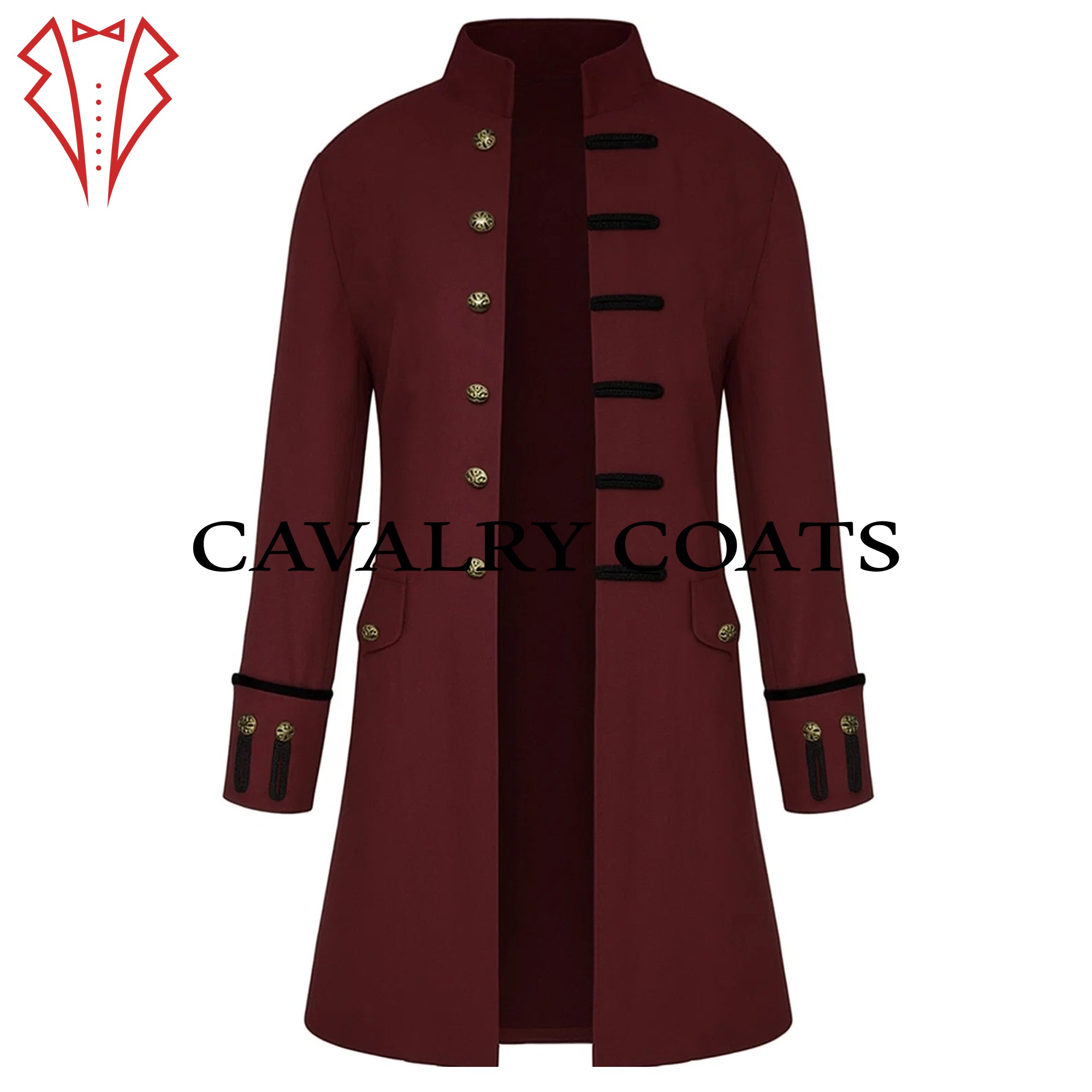 Steampunk Coat Gothic Medieval Dress Jacket Vampire Women's Plum Wool ...