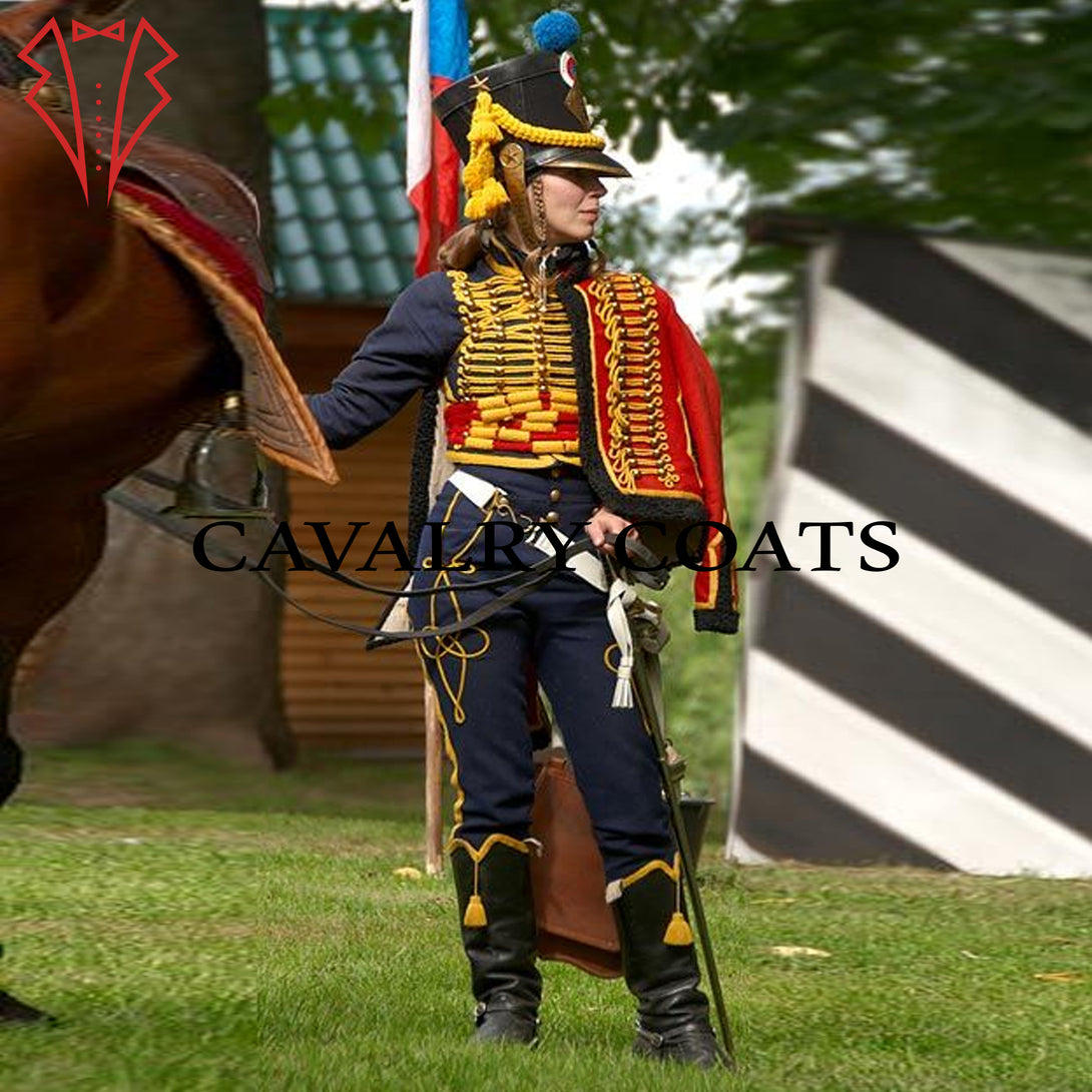 Hussar-Style Cavalry Uniform | Napoleonic Hussar Officer War Jacket ...