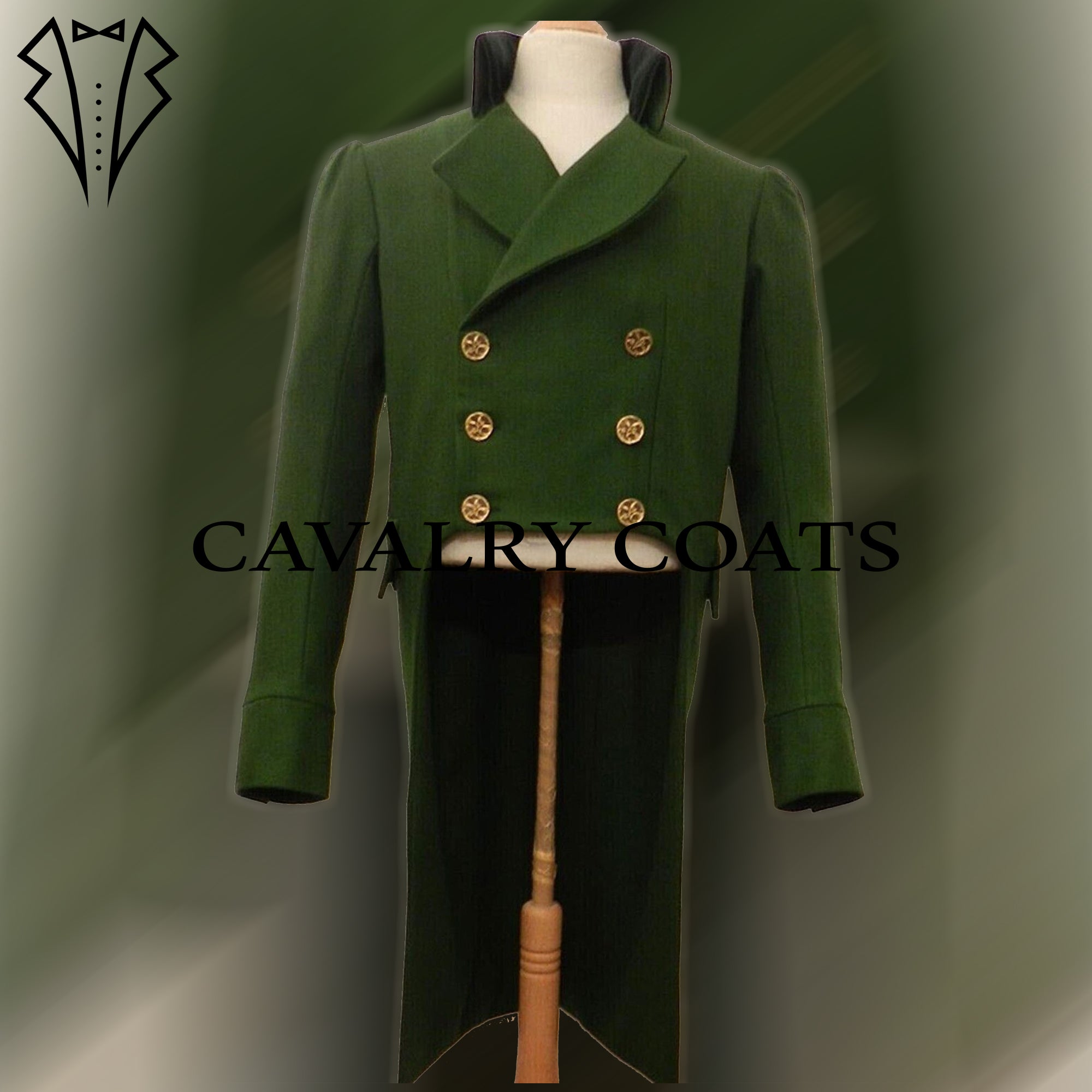 19th Century Georgian Clothes Green Wool Tailcoat Regency Costume Coat ...