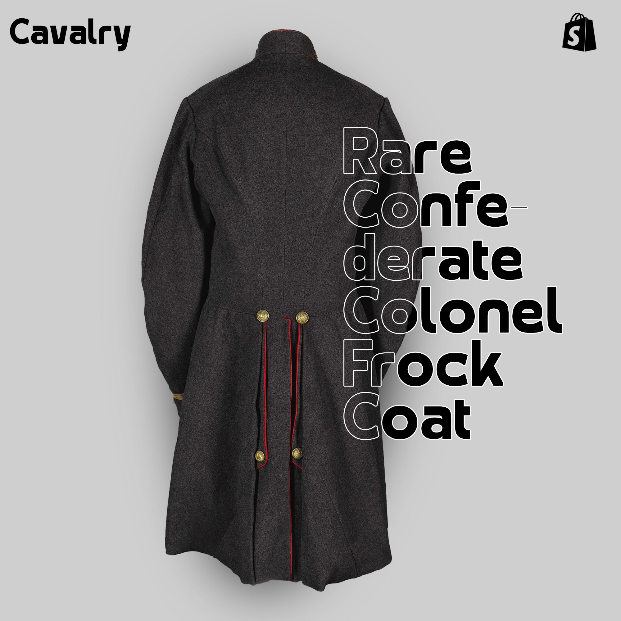 Rare Confederate Colonel’s Frock Coat – Civil War Officer Reproduction ...