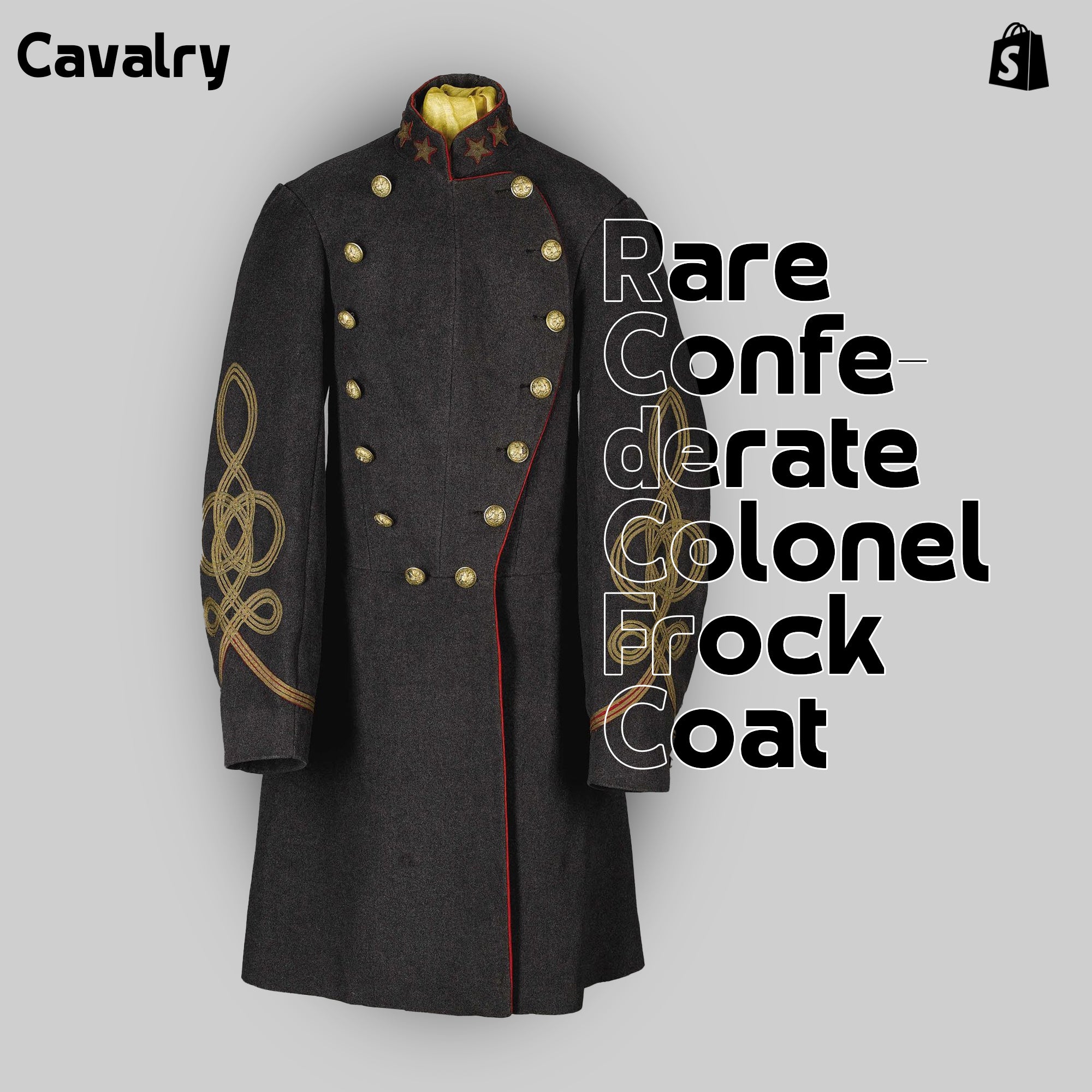 Rare Confederate Colonel’s Frock Coat – Civil War Officer Reproduction ...