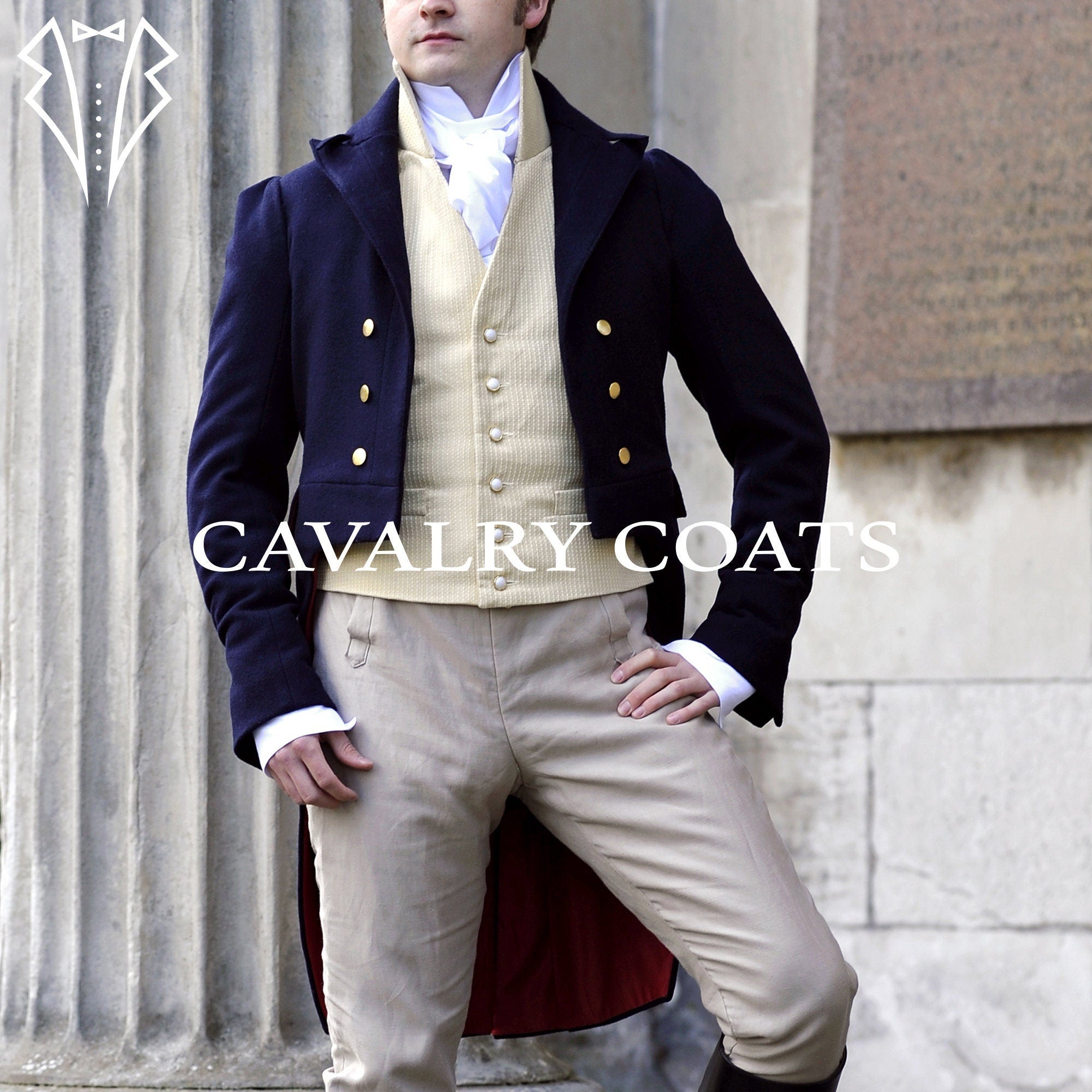 Men's Navy Blue Wool Regency Tailcoat, Victorian Era – cavalrycoats