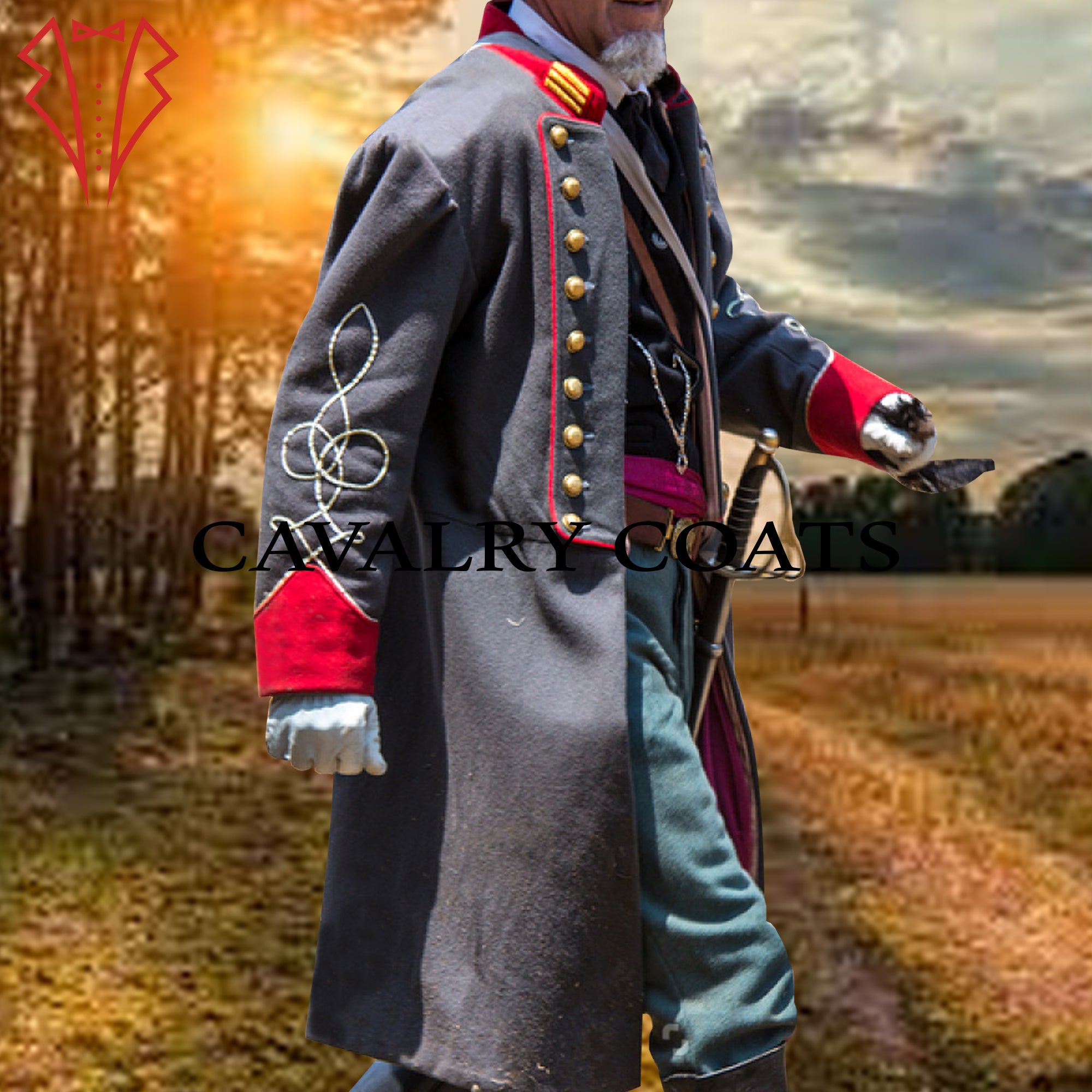 Confederate Officer Uniform Civil War Battlefield Style Outfit ...